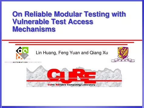Ppt On Reliable Modular Testing With Vulnerable Test Access
