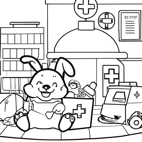 Hospital Colorear Dibujo Disegni Payaso Krankenhaus Kleurplaten