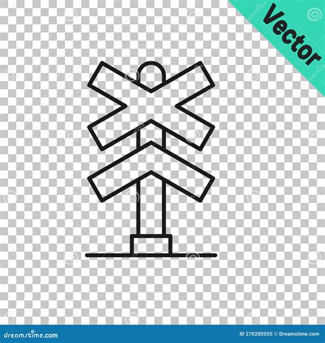 Set Line Railroad Crossing Road Traffic Sign Traffic Light Parking Exclamation Mark Triangle
