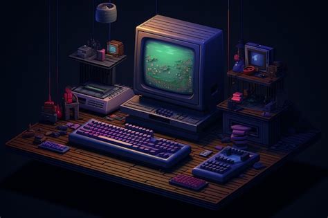 Premium Photo Isometric Computer Desktop Digital Technology