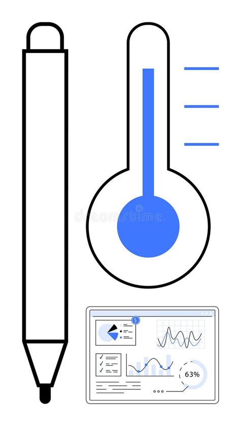Digital Temperature Gauge Stock Illustrations 1583 Digital