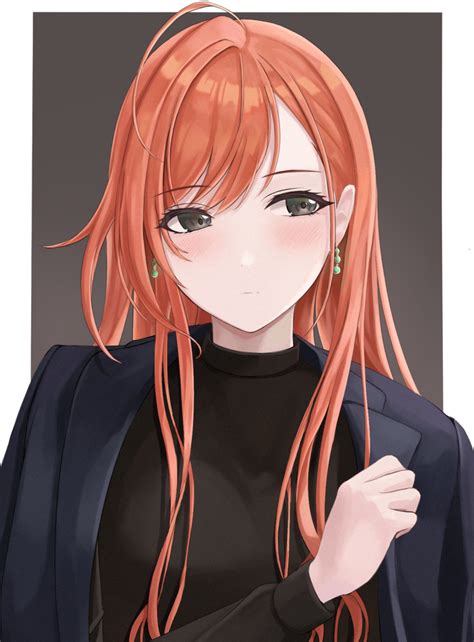 Safebooru 1girl Ahoge Arisugawa Natsuha Black Jacket Black Shirt