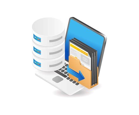 Premium Vector Database Server Computers Isometric Illustration