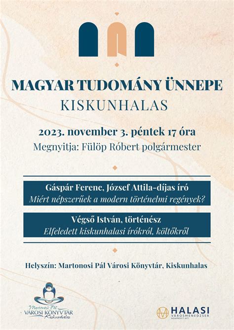 Magyar Tudomány Ünnepe 2023 Martonosi Pál Városi Könyvtár