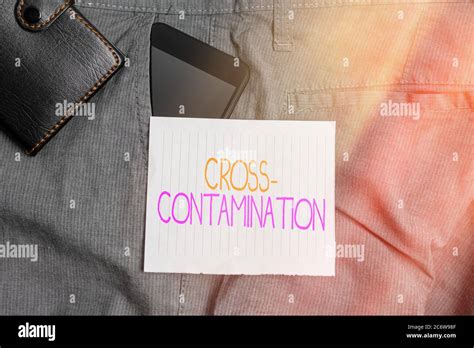 Conceptual Hand Writing Showing Cross Contamination Concept Meaning Unintentional Transmission