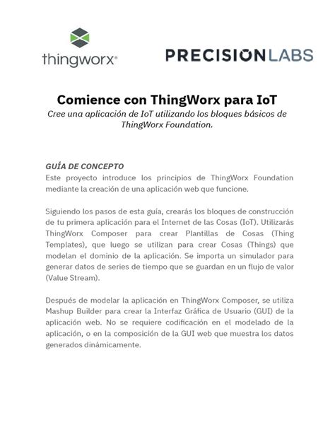 01 Get Started With Thingworx For Iot Pdf