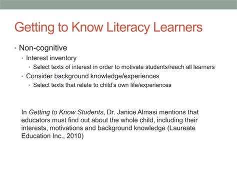 Literate Environment Analysis Ppt