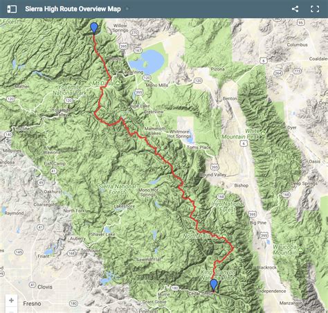 Navigating The High Sierra A Guide To Understanding The Trail Map