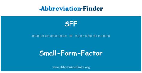 Sff Significa Factor De Forma Pequeño Small Form Factor