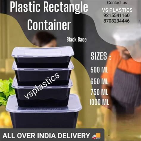 Disposable Plastic Rectangle Containers At ₹ 1piece Imt Manesar