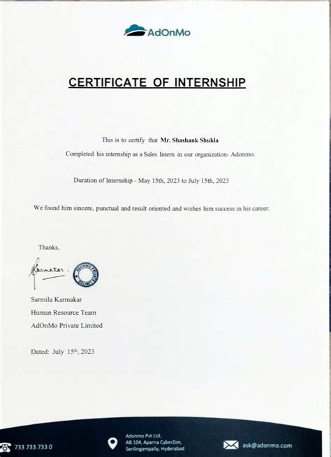 Internshipcompletion Internshipexperience Personalgrowth