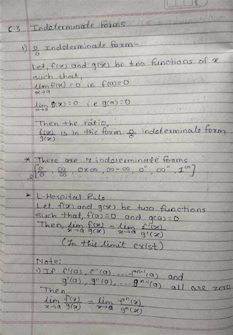 Solution Differential Calculus Part 3 Indeterminate Form With Solved