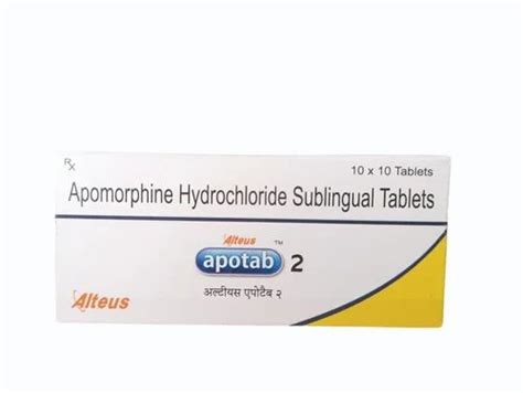 Apomorphine Hydrochloride Sublingual Apotab 2 Tablet At ₹ 299 Strip New Items In Nagpur Id