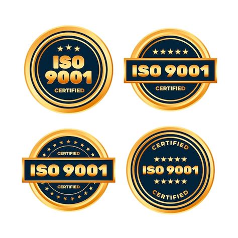 Collection De Badges De Certification Iso Vecteur Gratuite