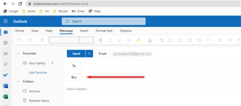 How To Add And Use Blind Carbon Copy Bcc In Outlook Messages