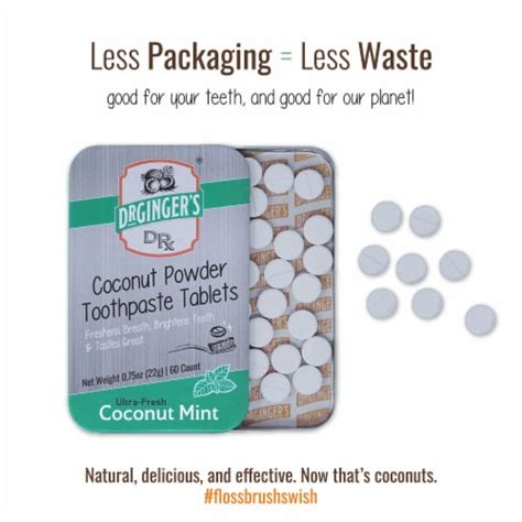 Dr Gingers Healthcare Pro Toothpaste Tablets 6 Pk 60 Ea Kroger