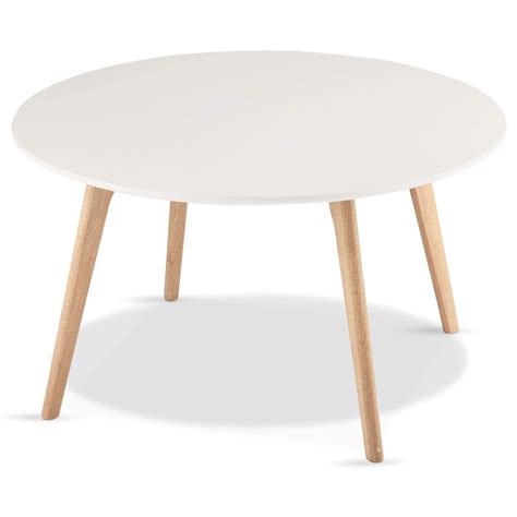Rond Table Basse Life Blanc ø80 Cm