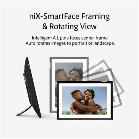 Nixplay Ai Enhanced Digital Picture Frame Stunning Hd Touch Screen
