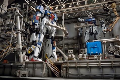 Custom Build 160 Gundam Assemble Plant Hangar Diorama Gundam Kits