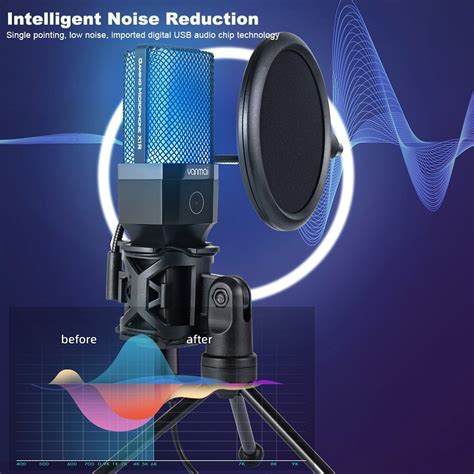 Yanmai X1R E-Sports Gaming Desktop Microphone with RGB Light & Blowout ...
