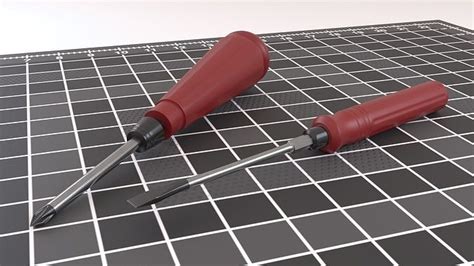 Flathead Screwdriver And Phillips Screwdriver 3d Model Cgtrader