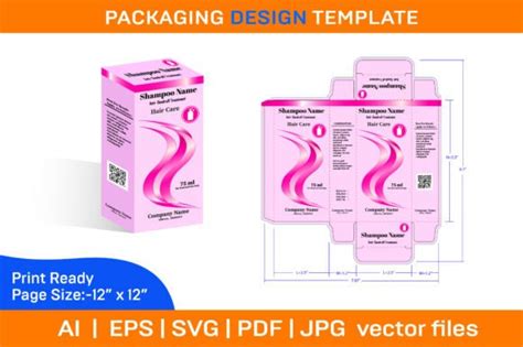 Shampoo Box Packaging Design Template Graphic By Designconcept