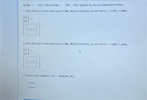 solved set w1 −1v1 5v2 and w2 −5v1−7v2 suppose v1 v2 are