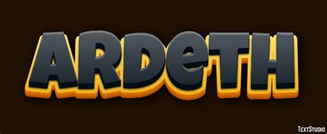 Ardeth Text Effect And Logo Design Name