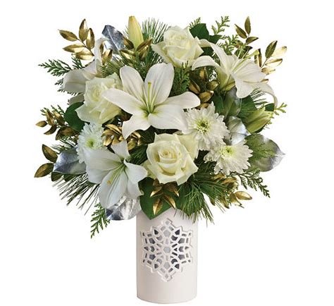 Canada Flowers Telefloras White Snowflake Bouquet Ch66ta