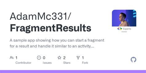 Github Adammc331fragmentresults A Sample App Showing How You Can