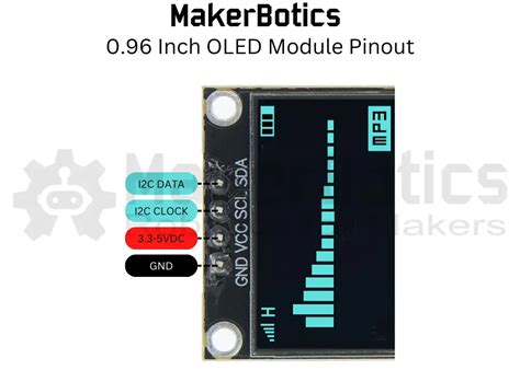 096 Inch Oled Blue Display Makerbotics Maker Store Pty Ltd