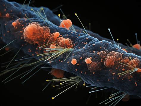 detailed microscopic image of bacillus anthracis stock illustration