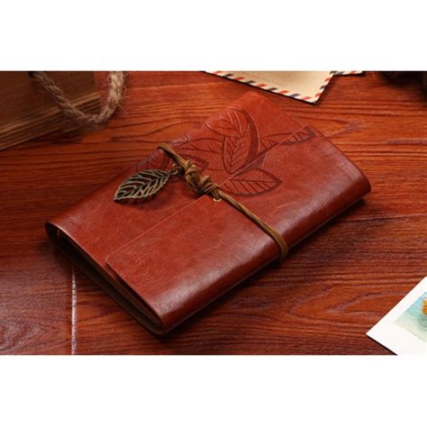 Jual Buku Catatan Binder Kulit Retro Leaf Kertas B7 Shopee Indonesia