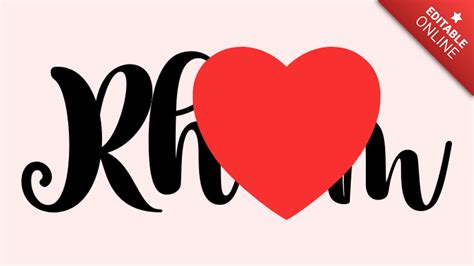 Rhum I Love Mom Text Effect Generator