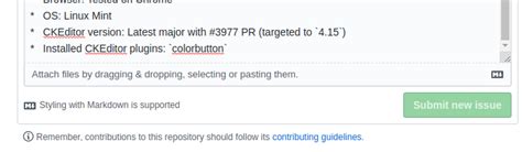 Submit New Issue Button Sometimes Gets Disabled Issue Ckeditor Github Writer GitHub