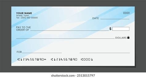 Blank Blank Cheque Modern Template Design Stock Vector Royalty Free 2513015797 Shutterstock
