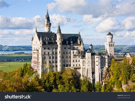 Famous Neuschwanstein Castle In Germany Bavaria Built By King Ludwig