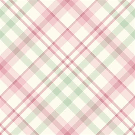 Seamless Pattern In Stylish Pink And Green Colors For Plaid Fabric