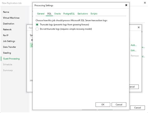 Microsoft Sql Server Transaction Log Settings Veeam Backup And Replication User Guide