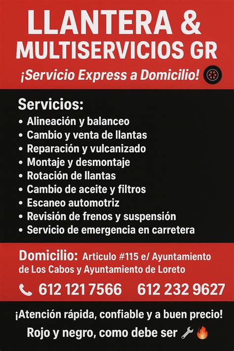 Llantera Y Multiservicios Gr La Paz