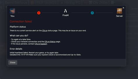 No Heartbeat Received Fivem Client Support Cfxre Community