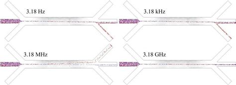 Trajectory Of Cells For Different Values Of Electric Field Frequency