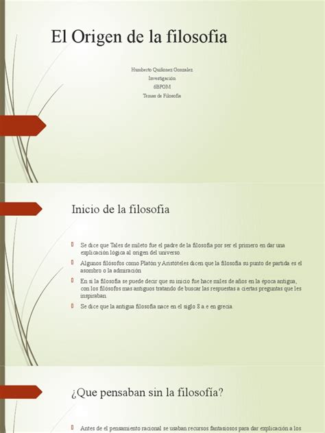 El Origen De La Filosofia Pdf