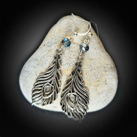Peacock Feather Earrings Folksy
