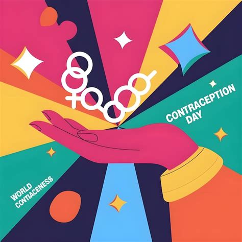 World Contraception Day Illustration Condom Contraceptive Birth Control