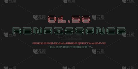 现代字母字体。拉丁字母表中的大写字母。