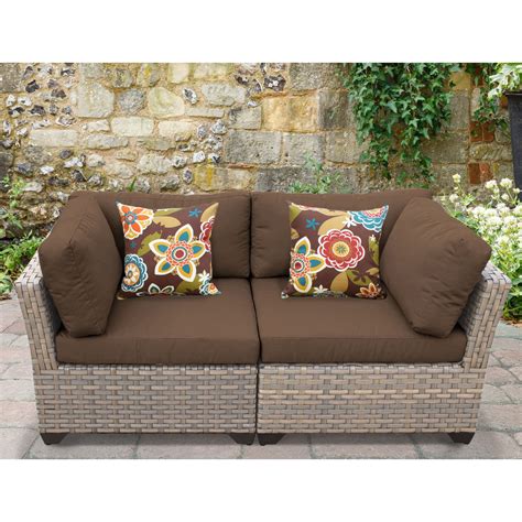 Tk Classics Monterey 2 Piece Outdoor Wicker Loveseat