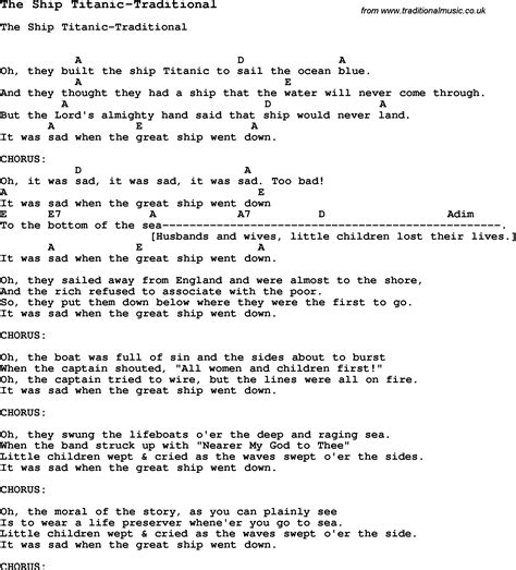 Lead Belly The Titanic Lyrics At Barbara Guthrie Blog