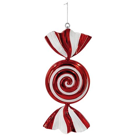 Peppermint Swirl Red And White Candy Ornament 185 At Home