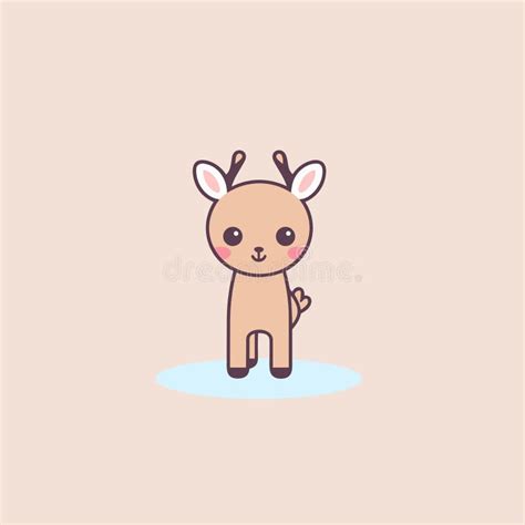 Deer Deer Hand Drawn Comic Illustration Cute Vector Doodle Style Cartoon Illustration Stock